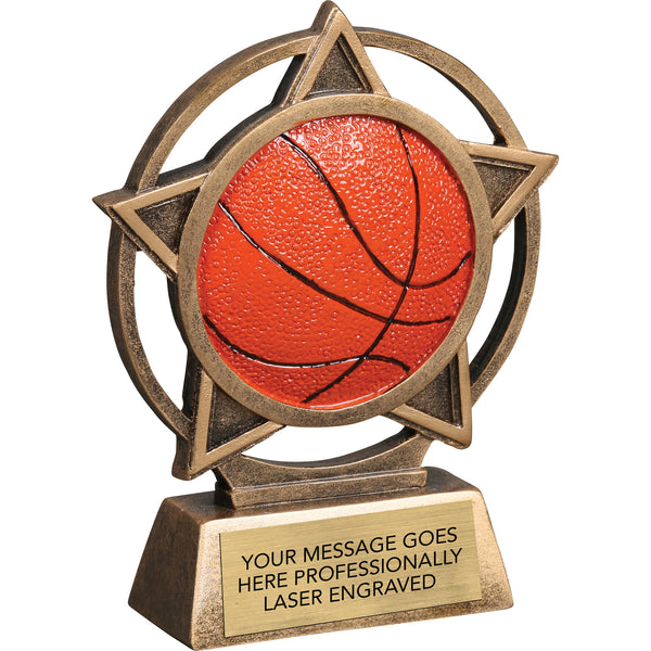 Basketball Orbit Resin Sculpture Trophy [RPORB-BK] – Awards Depot