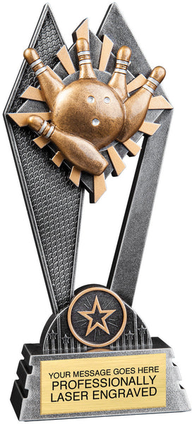 Bowling Sun Ray Trophy - 8 inch [RJSR-8-BW] – Awards Depot