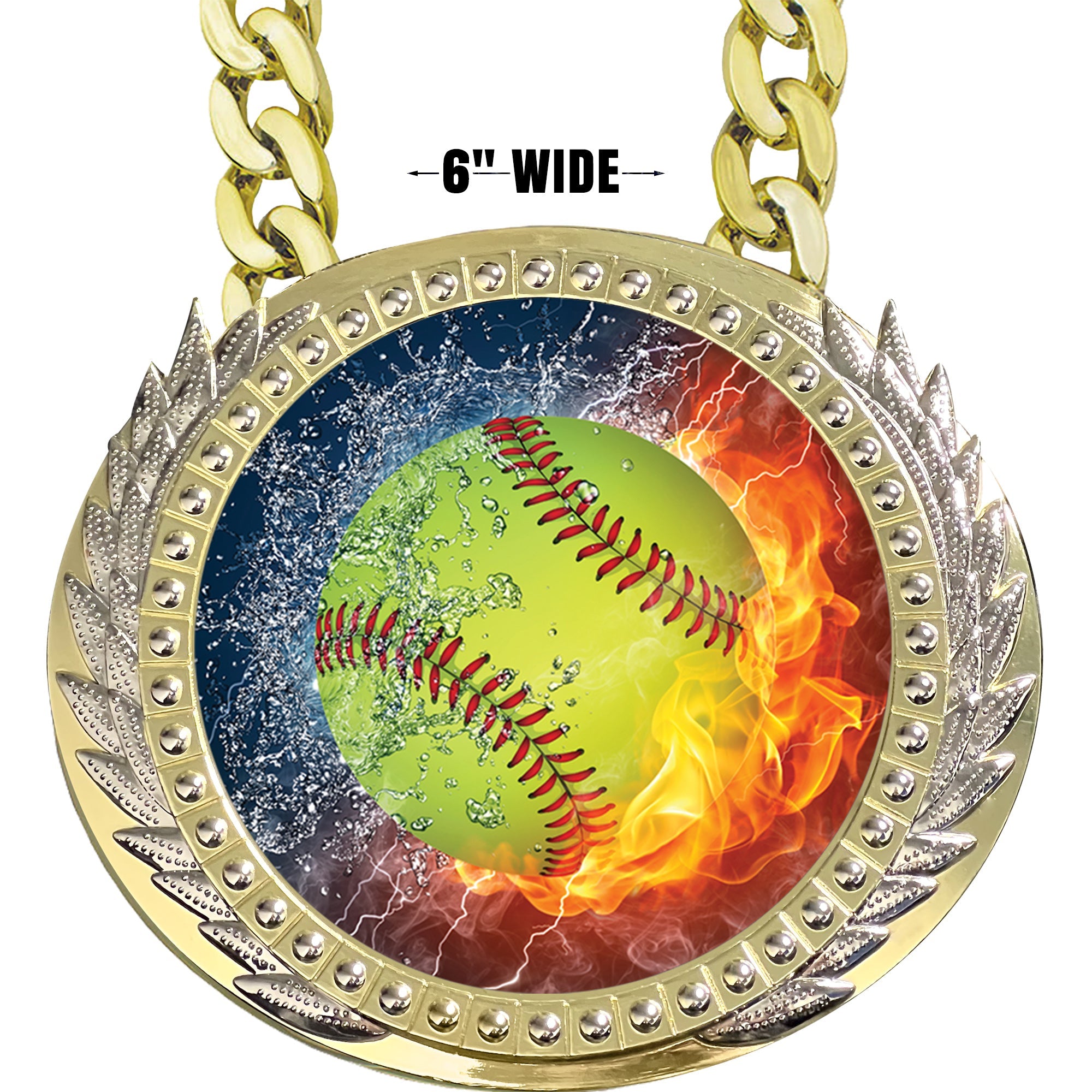 Softball 6 inch Presidential Metal Champ Chain [CCSPR-SB] – Awards Depot