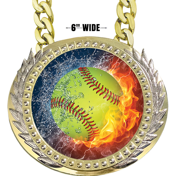 Softball 6 inch Presidential Metal Champ Chain [CCSPR-SB] – Awards Depot